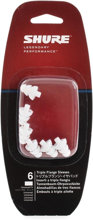 Shure EATFL1-6 Sleeves Triple Flange 6 Pack For SCL3 SCL4 SCL5 And SE ...