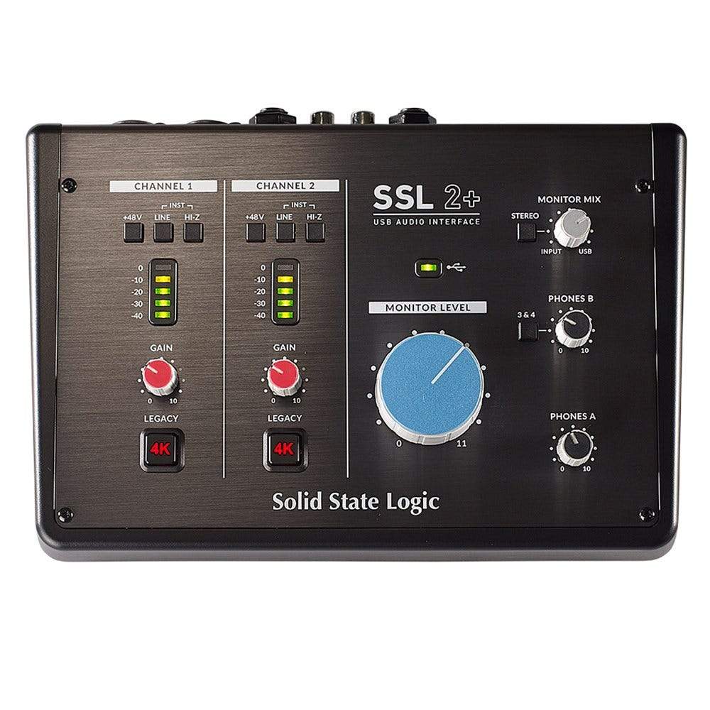Solid State Logic SSL 2+ Desktop 2x4 USB Type-C Audio/MIDI Interface ...